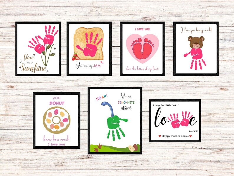 Mother's Day Bundle Footprint Art Craft Handprint Art - Etsy