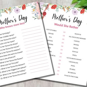 Mother's Day Game Bundle | Printable Mother's Day Games for Kids and ...