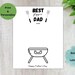 Fathers Day Grill Handprint, Well Done Dad, Craft, Digital Download ...