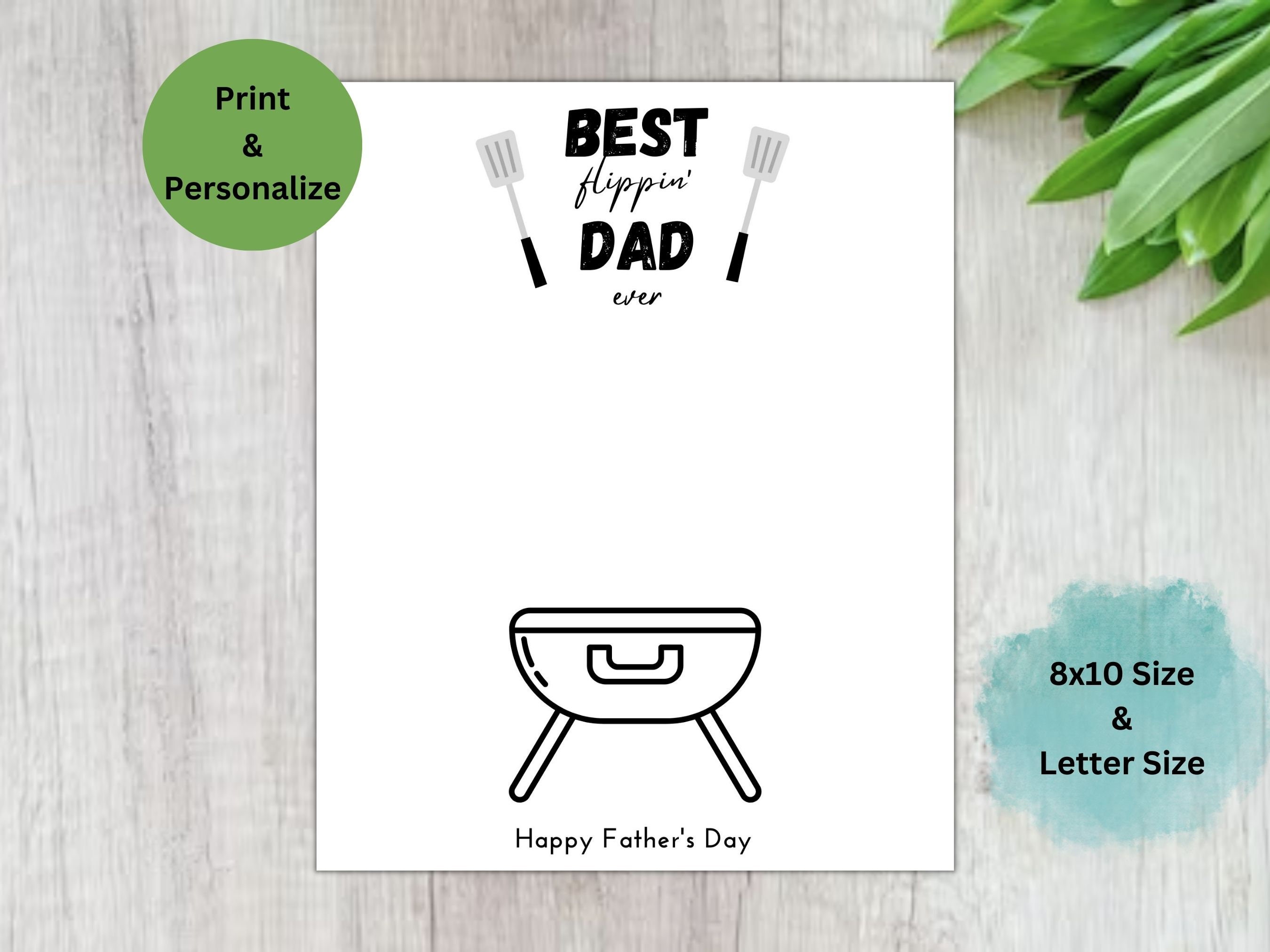 Fathers Day Grill Handprint, Well Done Dad, Craft, Digital Download ...