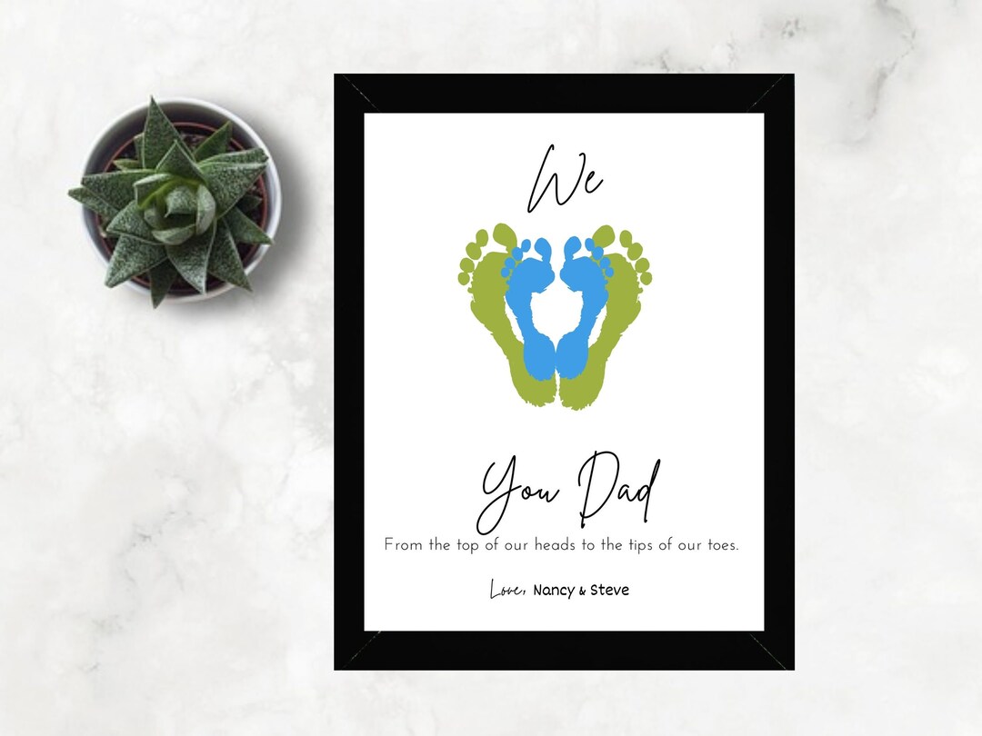 Fathers Day Craft Gift From Kids, DIY Footprint Art, Footprint Art ...