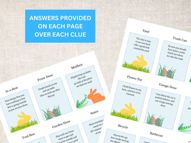 Outdoor Easter Scavenger Hunt | Easter Activity | Scavenger Hunt Cards ...