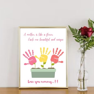 Mother’s Day Craft for Kids Amother is Like a Flower Handprint Art ...