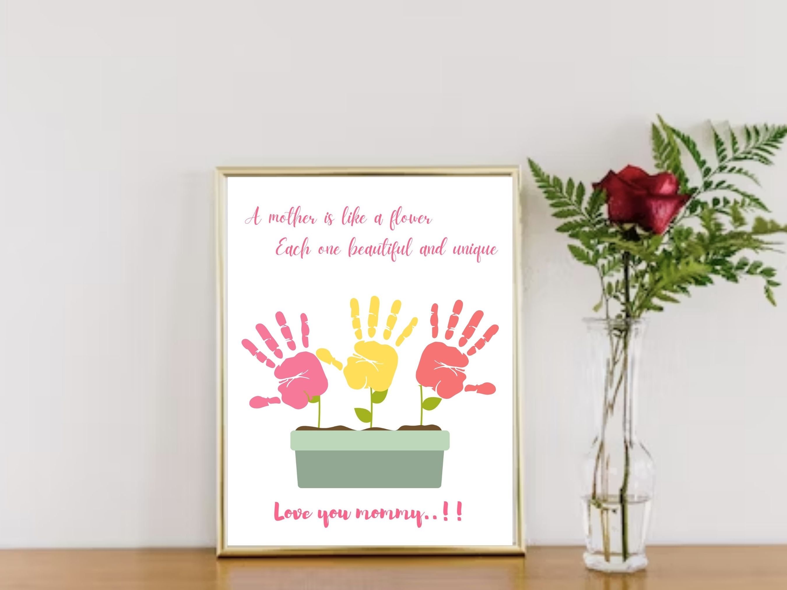 Mother’s Day Craft for Kids Amother is Like a Flower Handprint Art ...