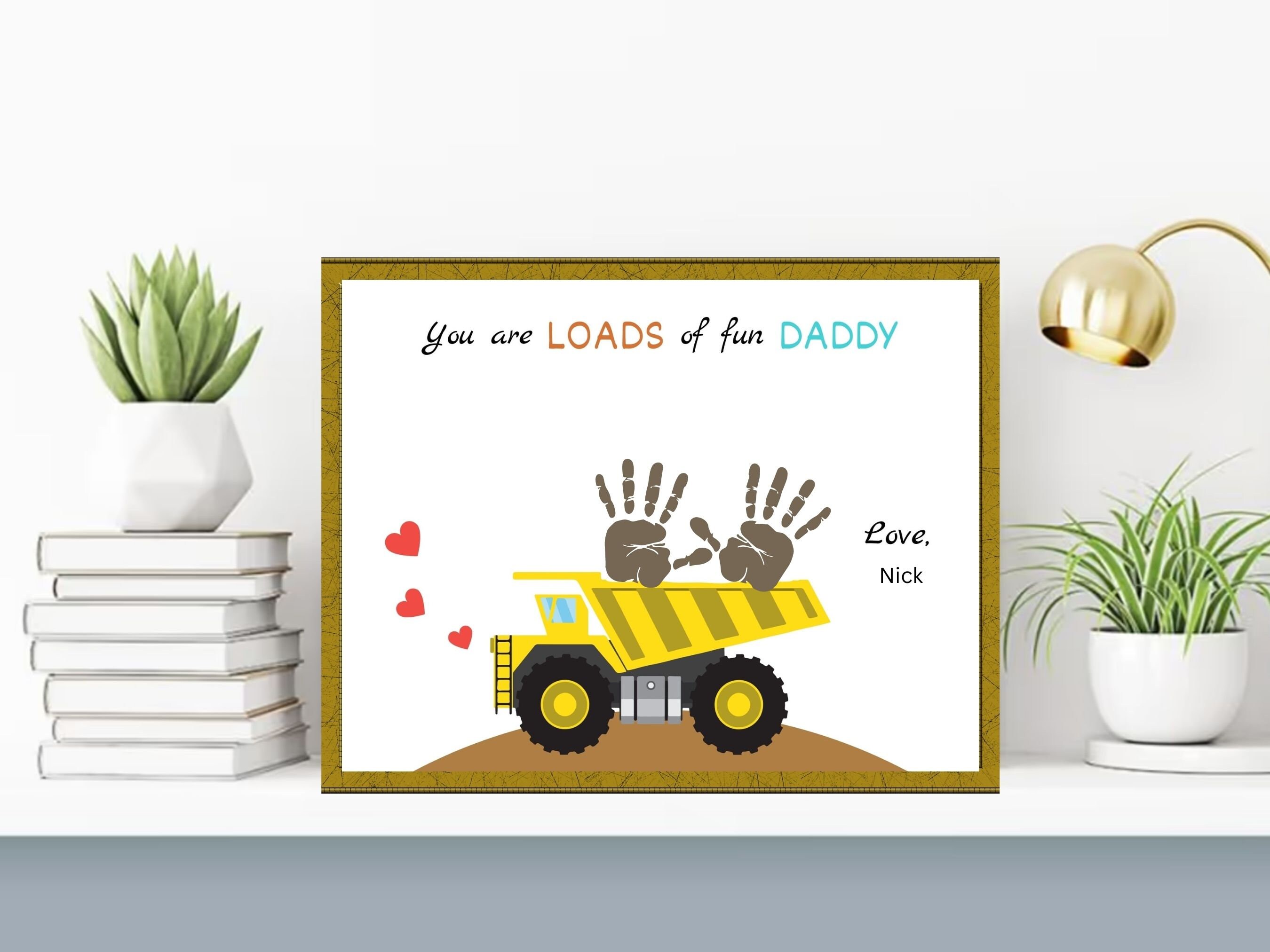 Father's Day Handprint Art Craft, Printable Father's Day Handprint ...