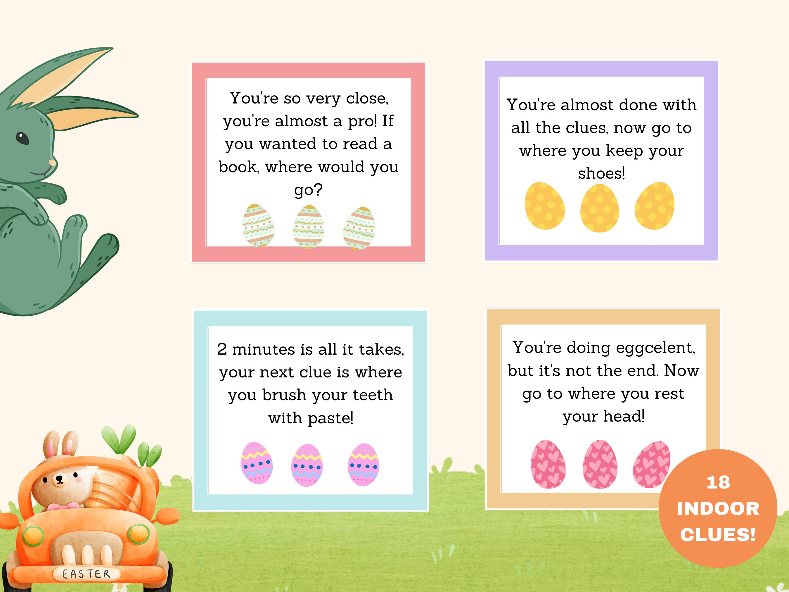 Easter Scavenger Hunt, Indoor Easter Scavenger Hunt, Easter Game for ...