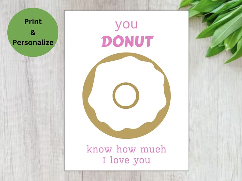 Mother's Day/father's Day Donut Printable Kids Handprint Keepsake ...