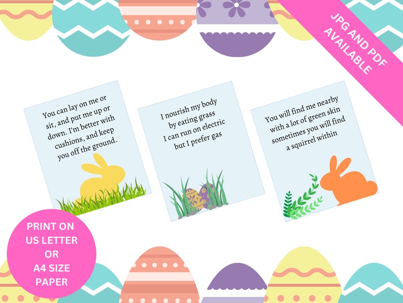 Outdoor Easter Scavenger Hunt | Easter Activity | Scavenger Hunt Cards ...