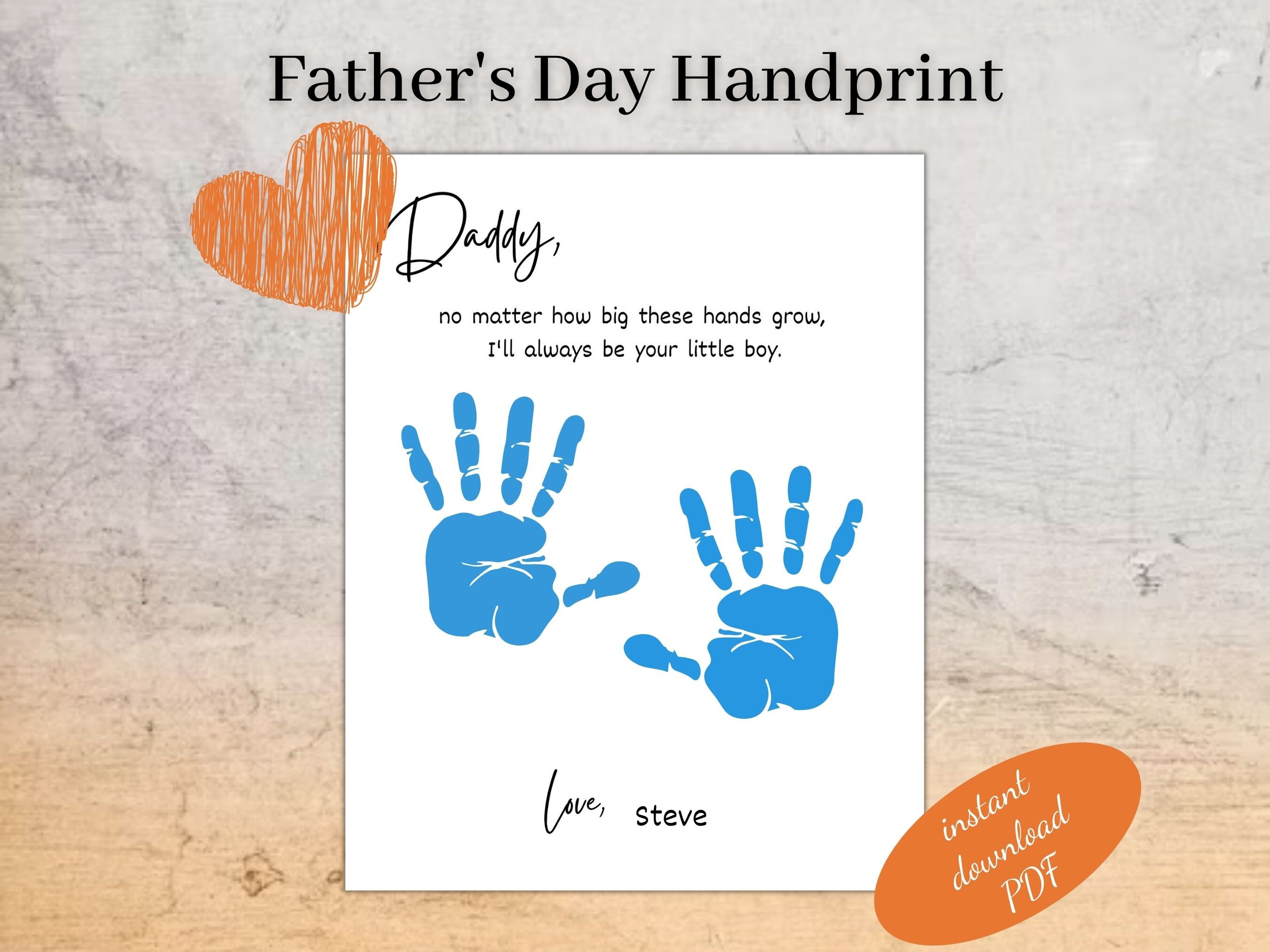 Daddy's Little Girl/boy, Little Boys/little Girls, Handprint Art,gift ...