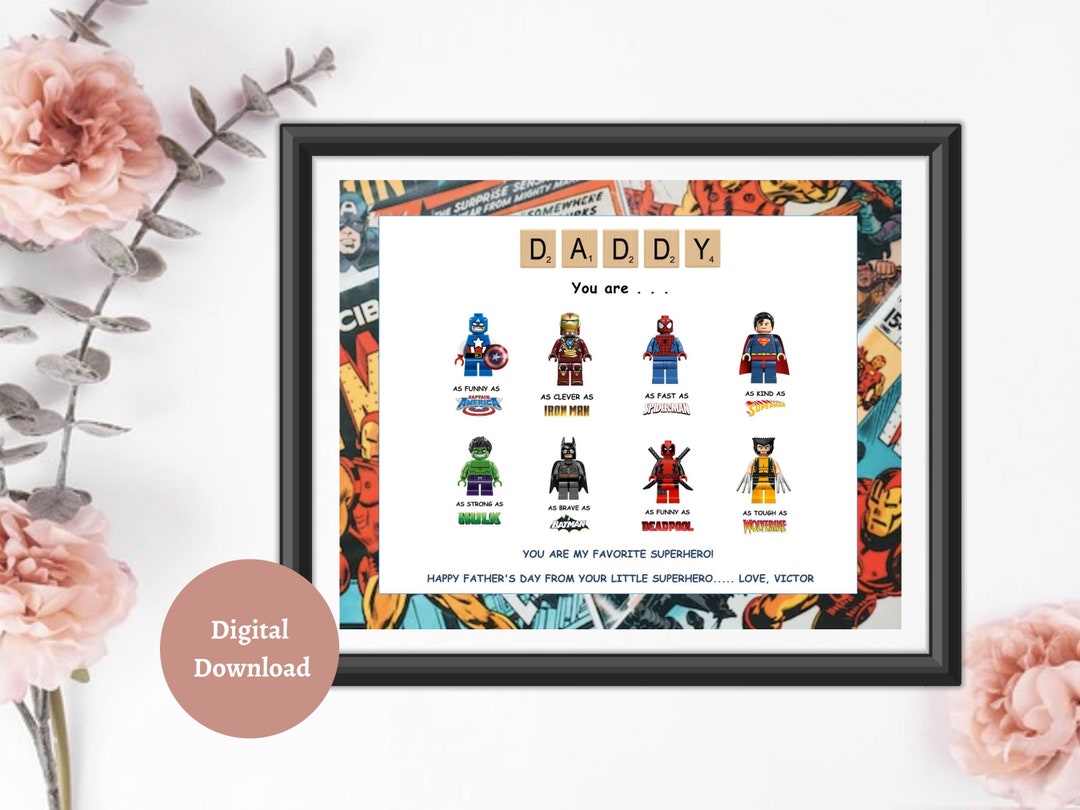 Personalized Fathers Day, Birthday, Dad You Are My Superhero, Gifts for ...