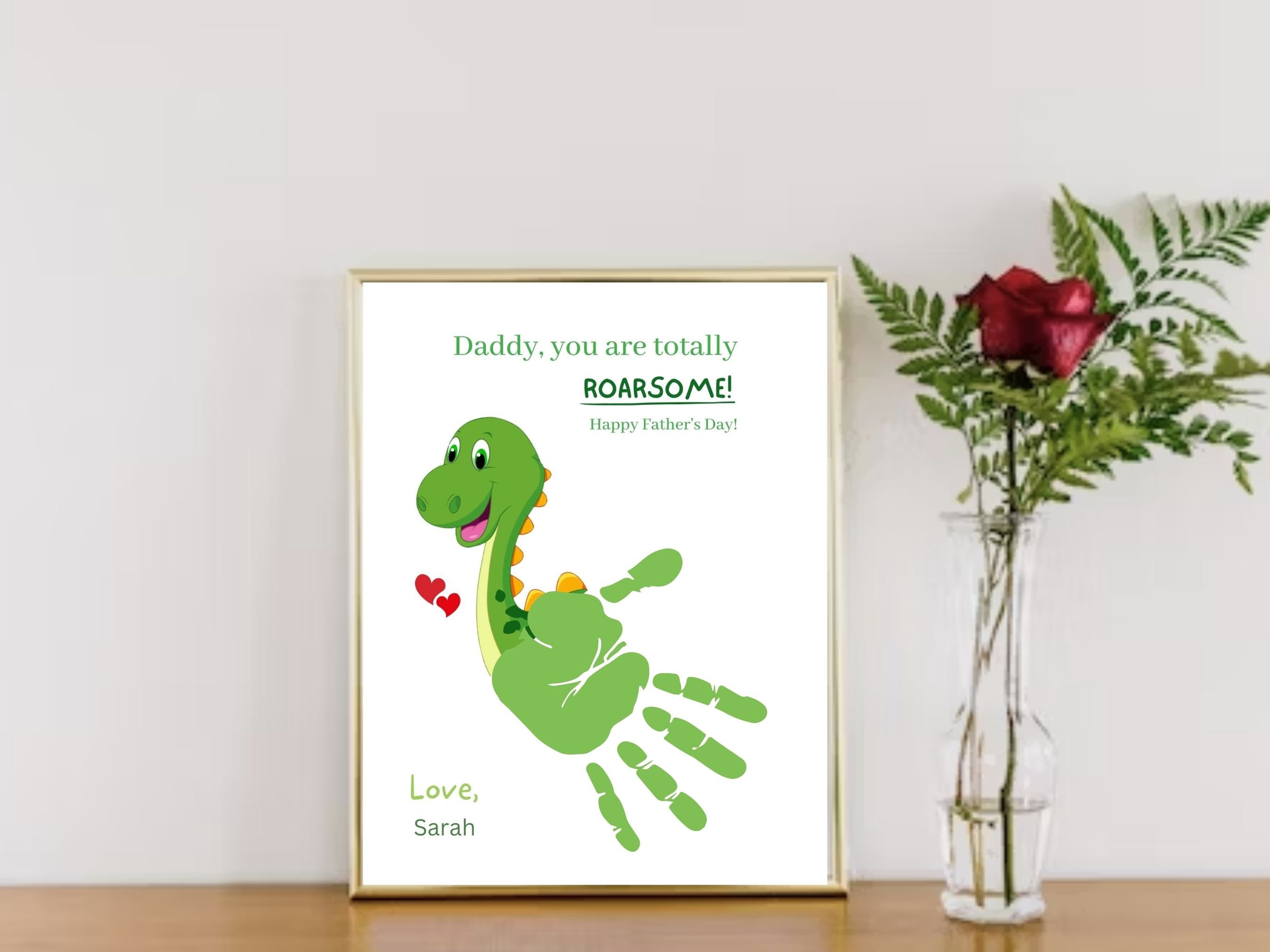 Father's Day Handprint Art / Dad You Are Totally Roarsome / Kids ...