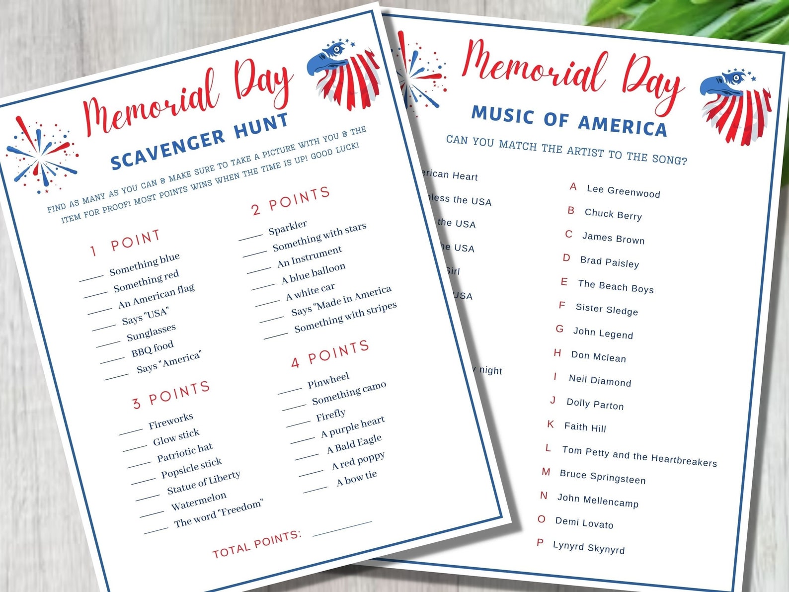 Memorial Day Ultimate Game BUNDLE Printable Memorial Day Party Games ...