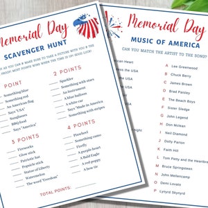 Memorial Day Ultimate Game BUNDLE Printable Memorial Day Party Games ...