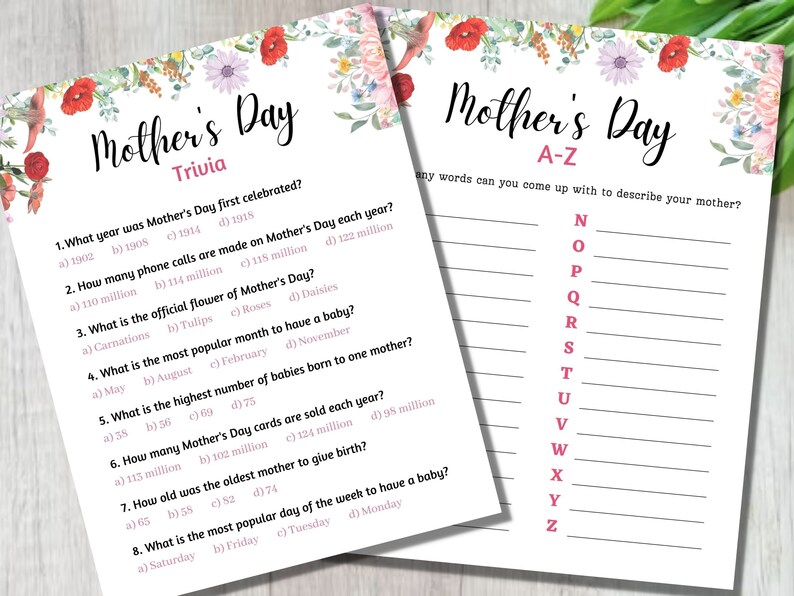 Mother's Day Game Bundle | Printable Mother's Day Games for Kids and ...