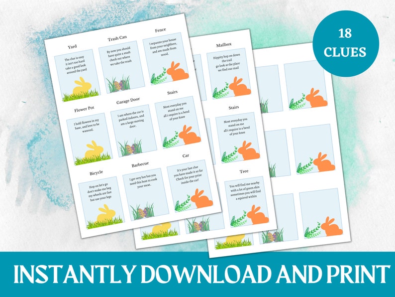 Outdoor Easter Scavenger Hunt | Easter Activity | Scavenger Hunt Cards ...