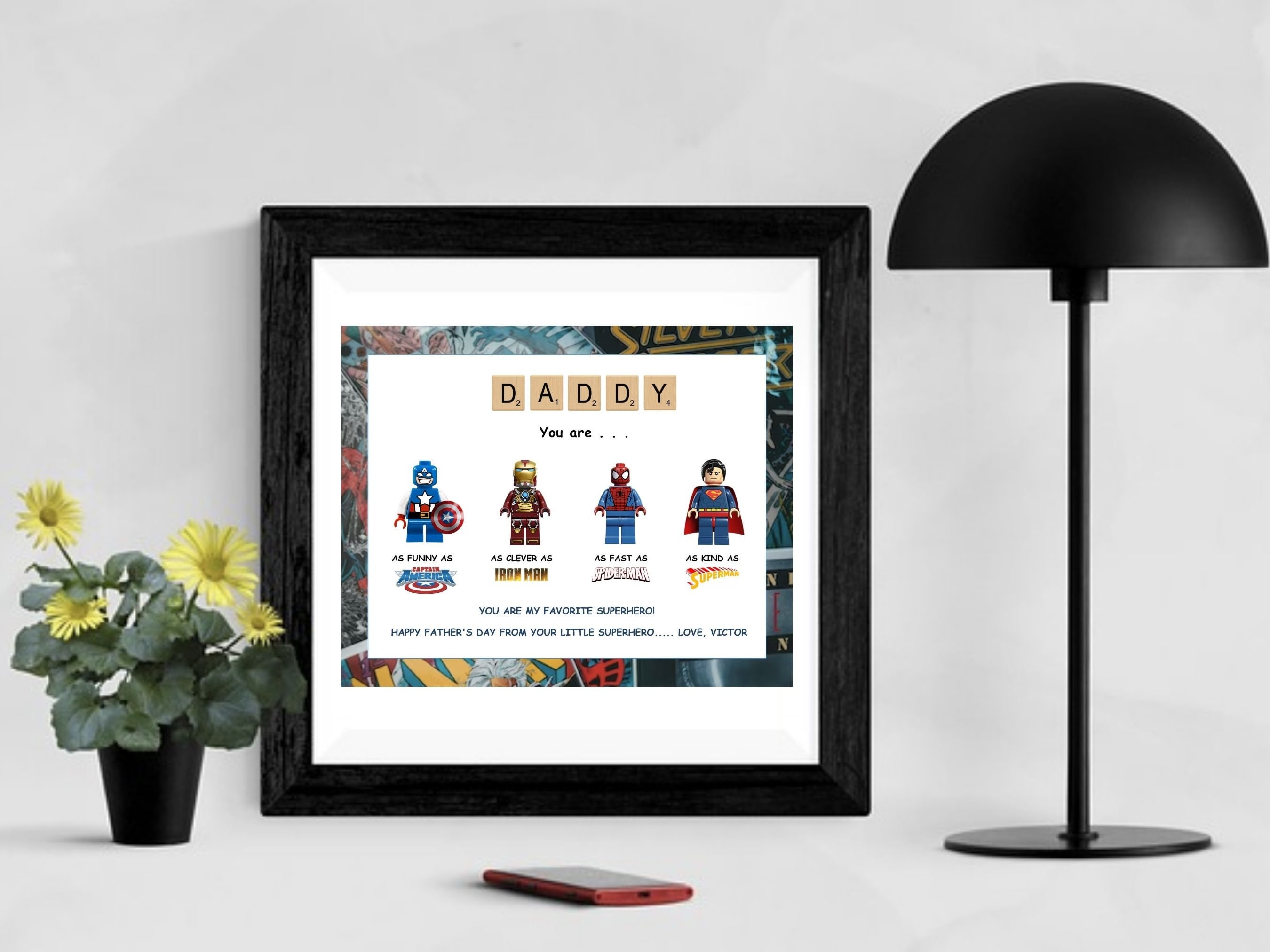 Personalized Fathers Day Dad You Are My Superhero, Gifts for Dad, You ...