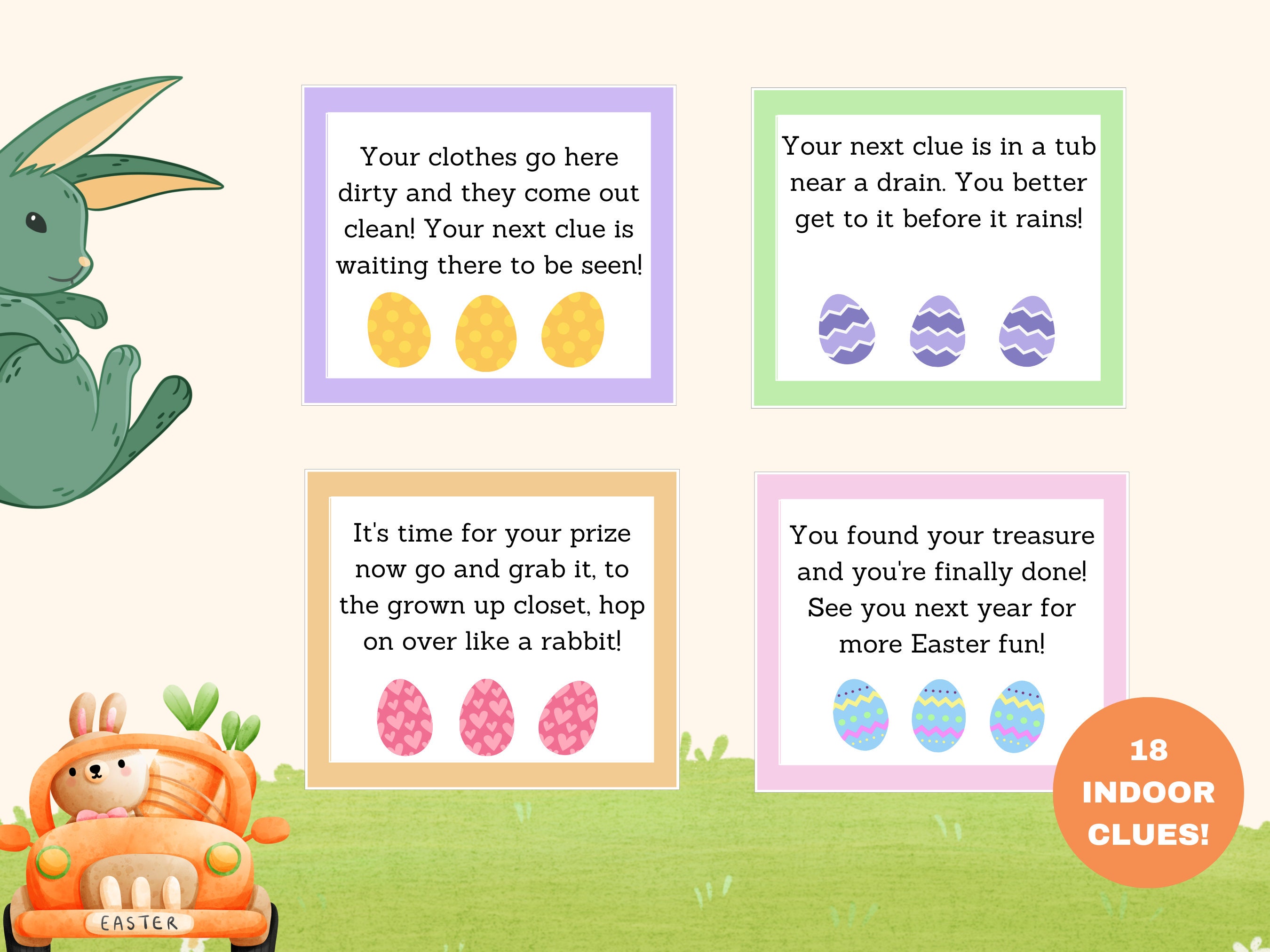 Easter Scavenger Hunt, Indoor Easter Scavenger Hunt, Easter Game for ...
