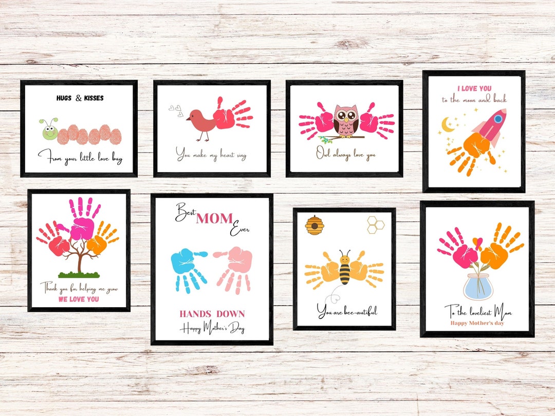 Mother's Day Bundle Footprint Art Craft Handprint Art - Etsy