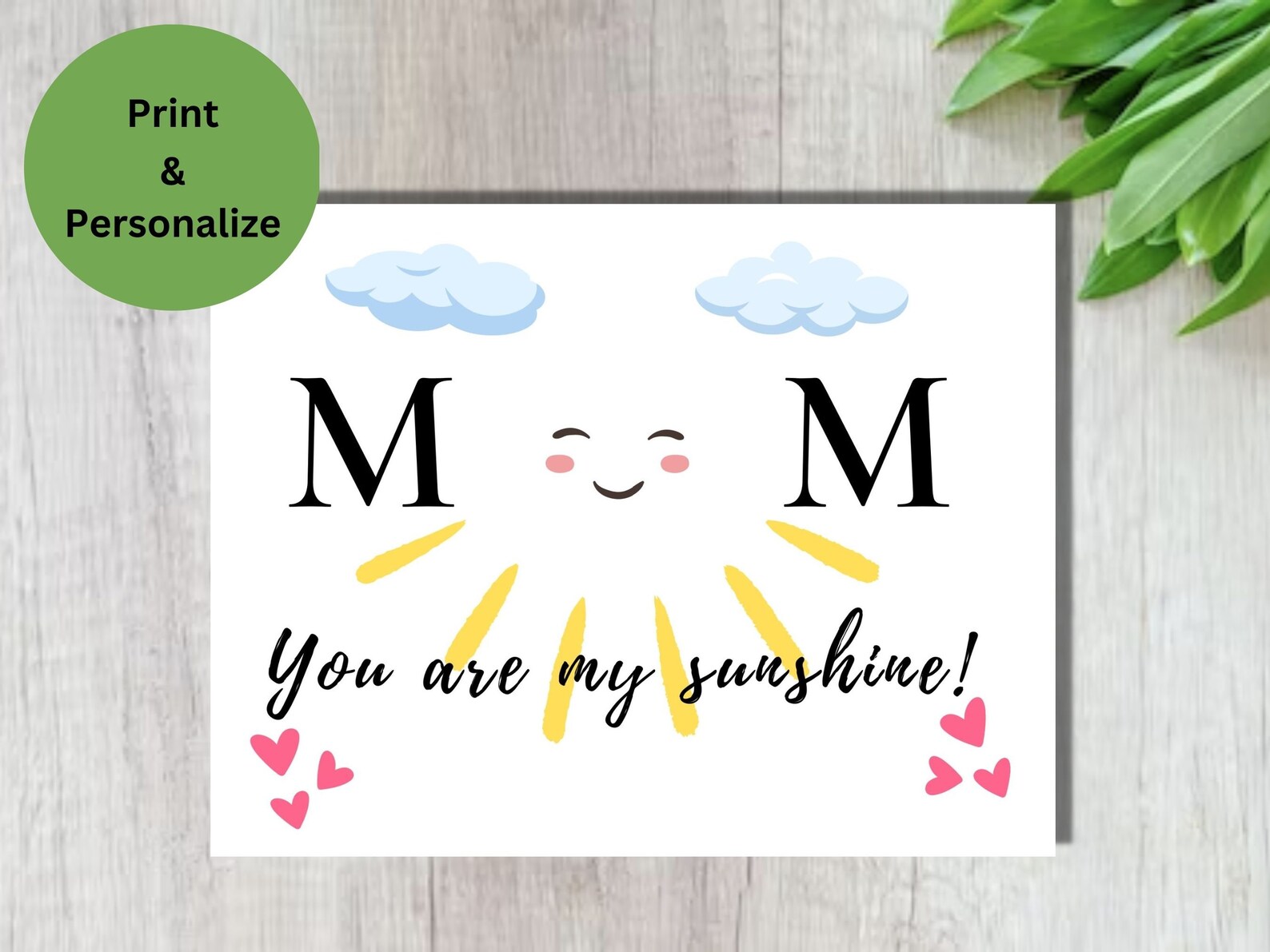 Printable Handprint Art for Mother's Day You Are My Sunshine Mom ...
