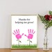 Mother’s Day Art Handprint Thank You for Helping Me Grow Printable ...
