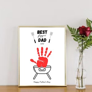 Fathers Day Grill Handprint, Well Done Dad, Craft, Digital Download ...