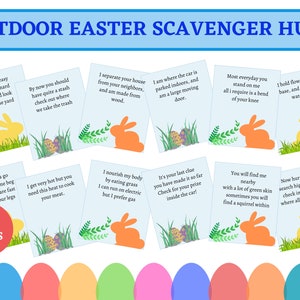 Outdoor Easter Scavenger Hunt | Easter Activity | Scavenger Hunt Cards ...