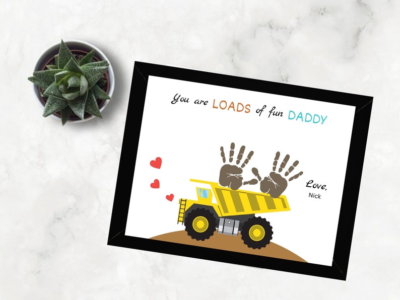Father's Day Handprint Art Craft, Printable Father's Day Handprint ...