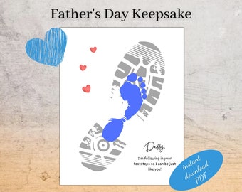 Fathers Day Footprint Craft, Following in Your Footsteps, DIY Craft ...