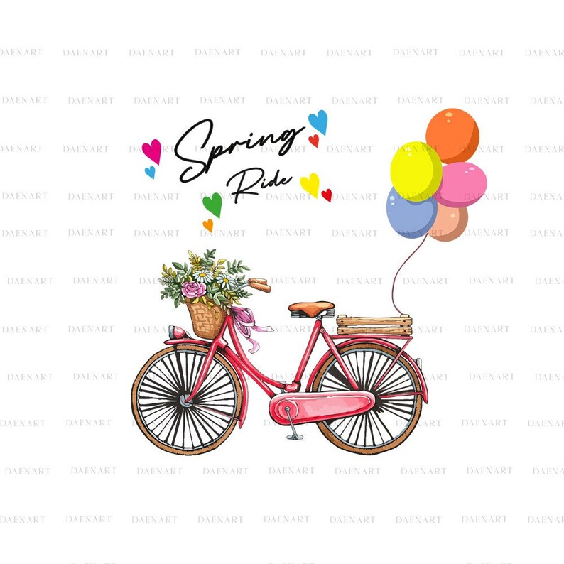 Spring Ride Png bicycle Png Sublimation Png Illustration - Etsy