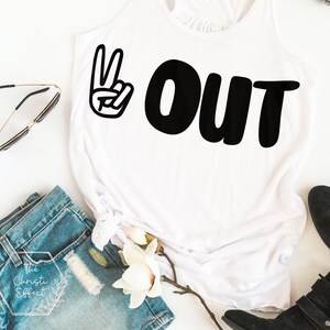 Peace Out SVG PNG JPG, Peace Sign Svg, Boho Svg, Retro Svg, Positive ...