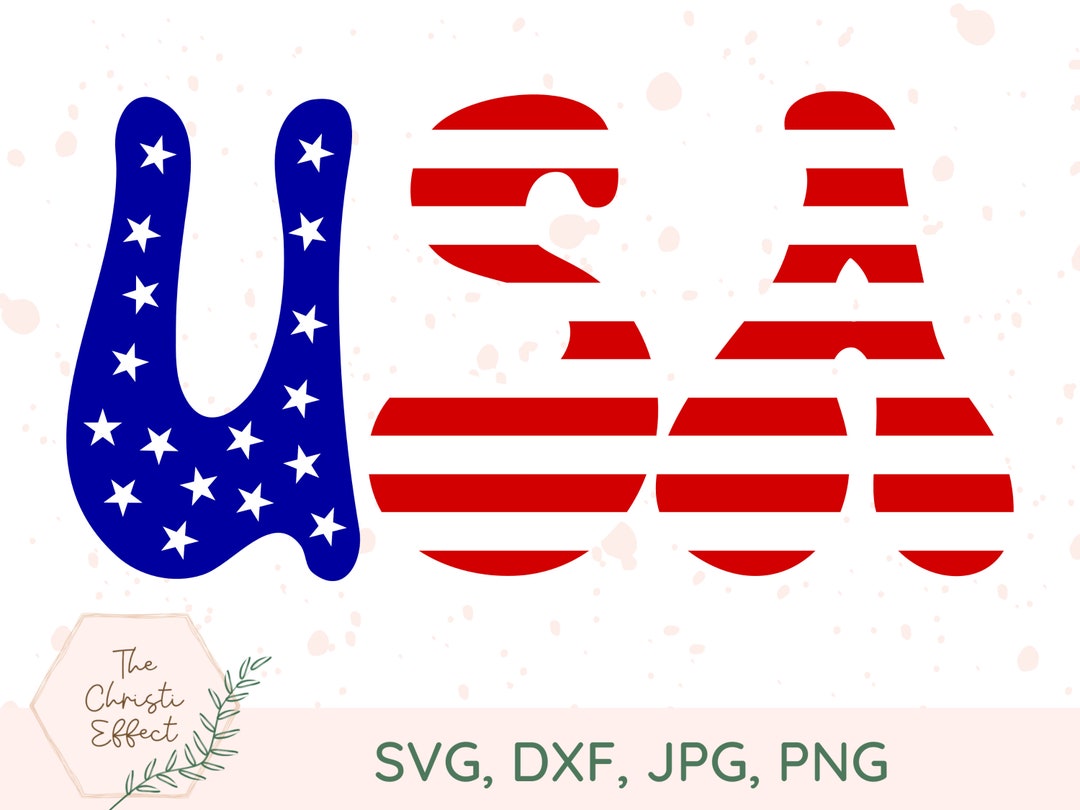 USA Retro SVG PNG Jpg Red White and Blue Svg Stars and - Etsy