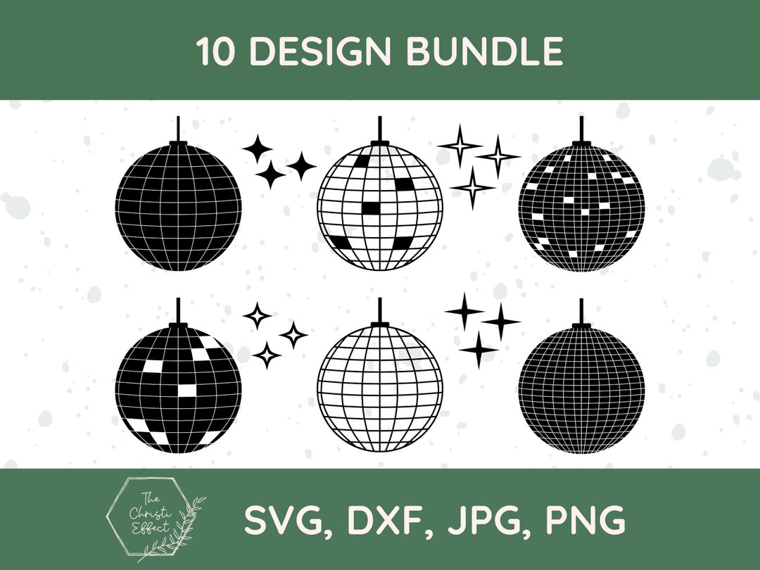 Disco Ball Bundle SVG PNG JPG, Groovy Svg, Sparkle and Shine Svg, Dance ...