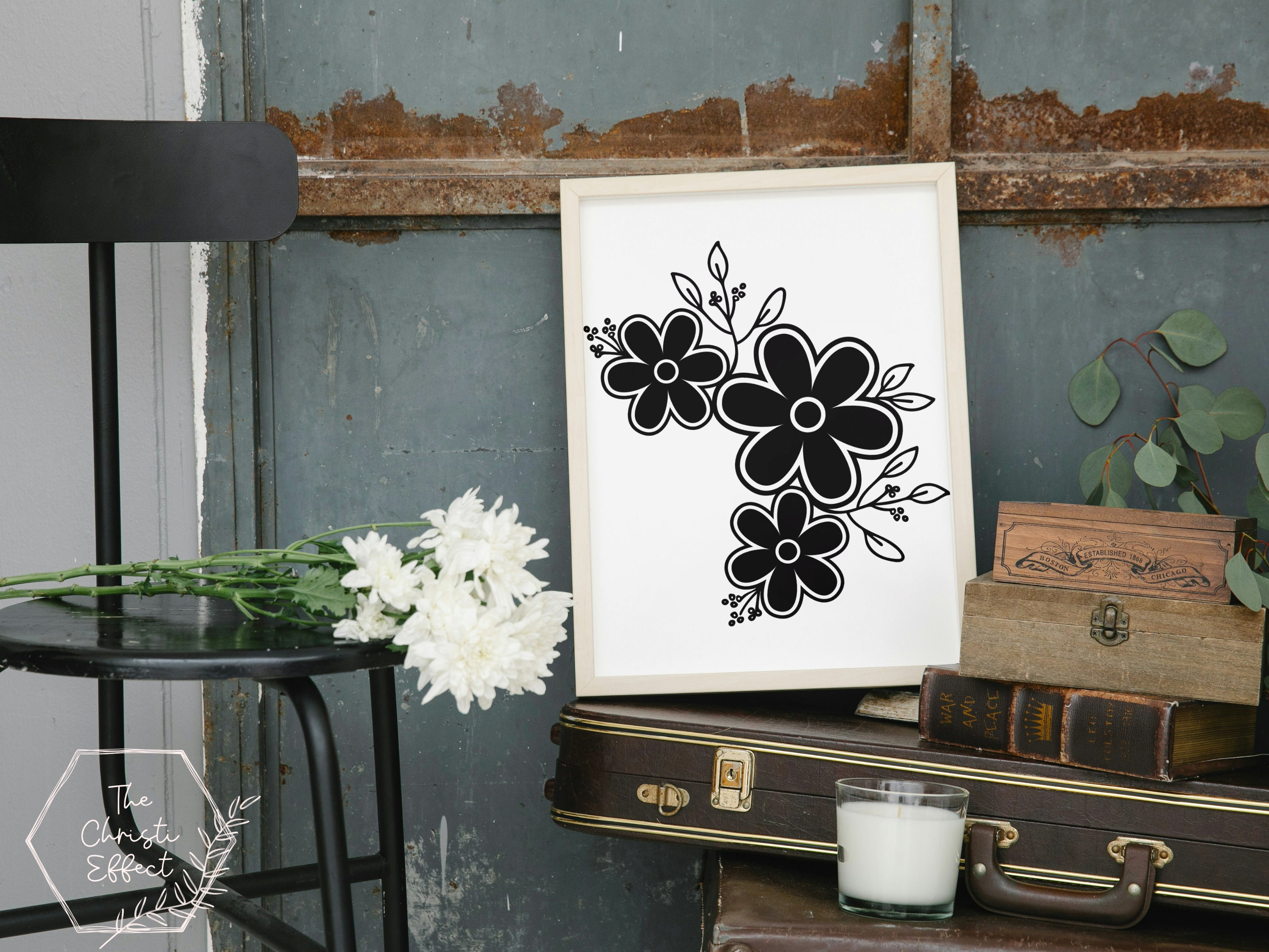 Floral Cluster SVG PNG JPG, Plant Lover Svg, Flower Svg, Leaf Svg ...