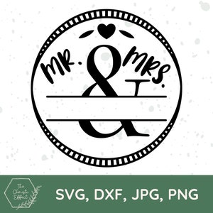Mr and Mrs Circle SVG, Wedding Gift Clipart (digital Download) - Etsy