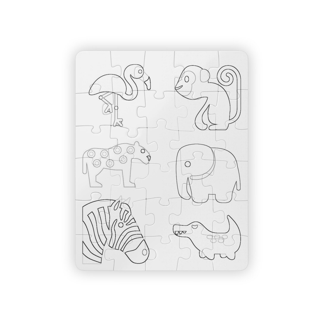 Safari Animals Kids Puzzle 30-piece Color, Birthday Party Favors ...