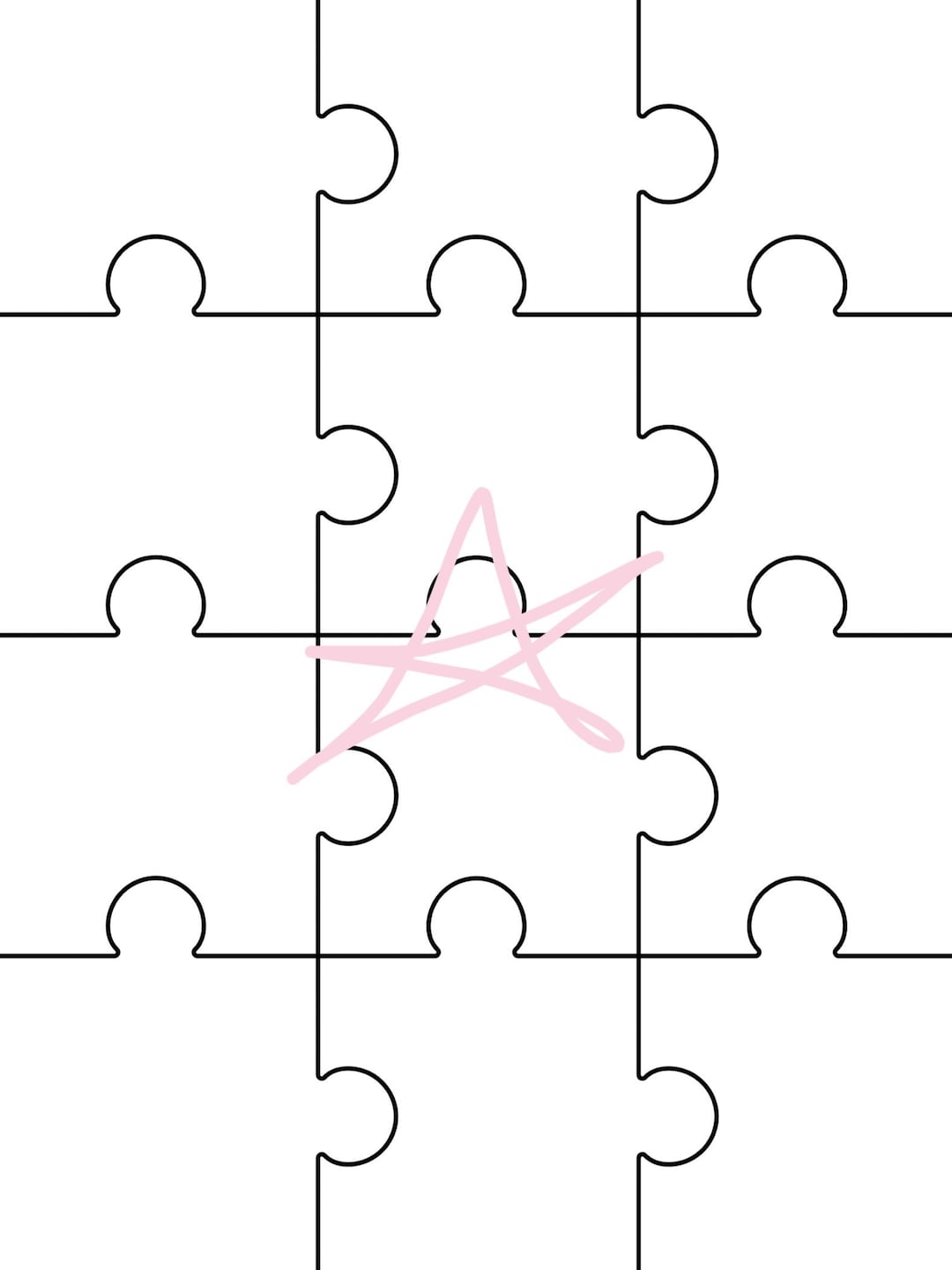 Puzzle Template Digital Pdf - Etsy