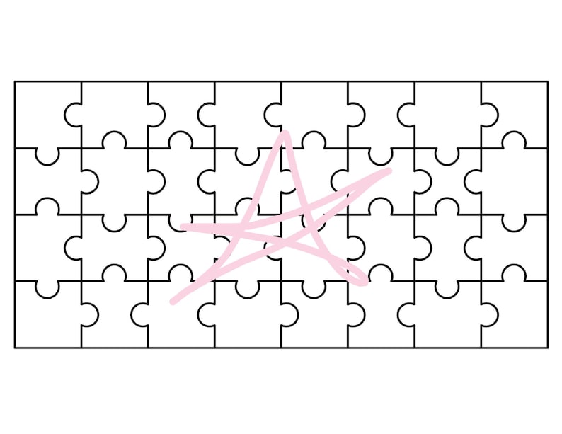 Puzzle Template Digital Pdf - Etsy