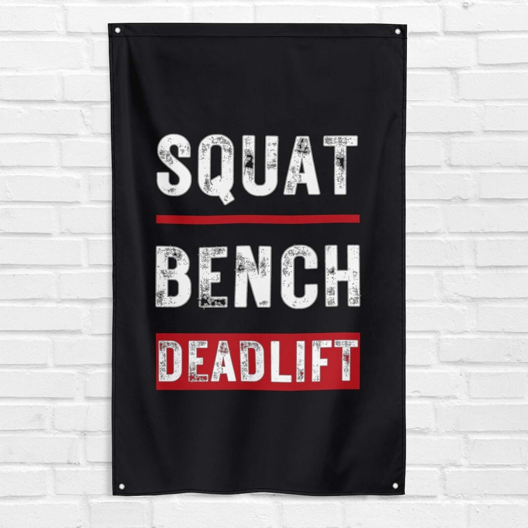 Squat Bench Deadlift 3x5 Ft Gym Flag Fitness Body Building ...