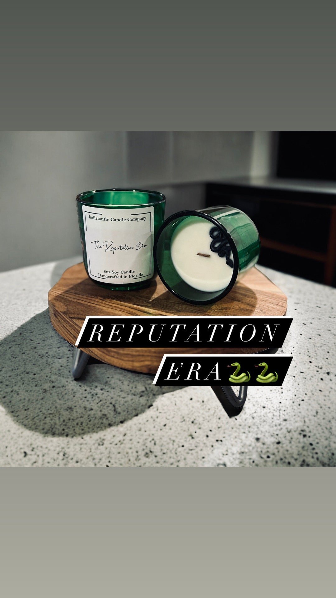 Reputation Era Woodwick 8oz Soy Candle - Etsy