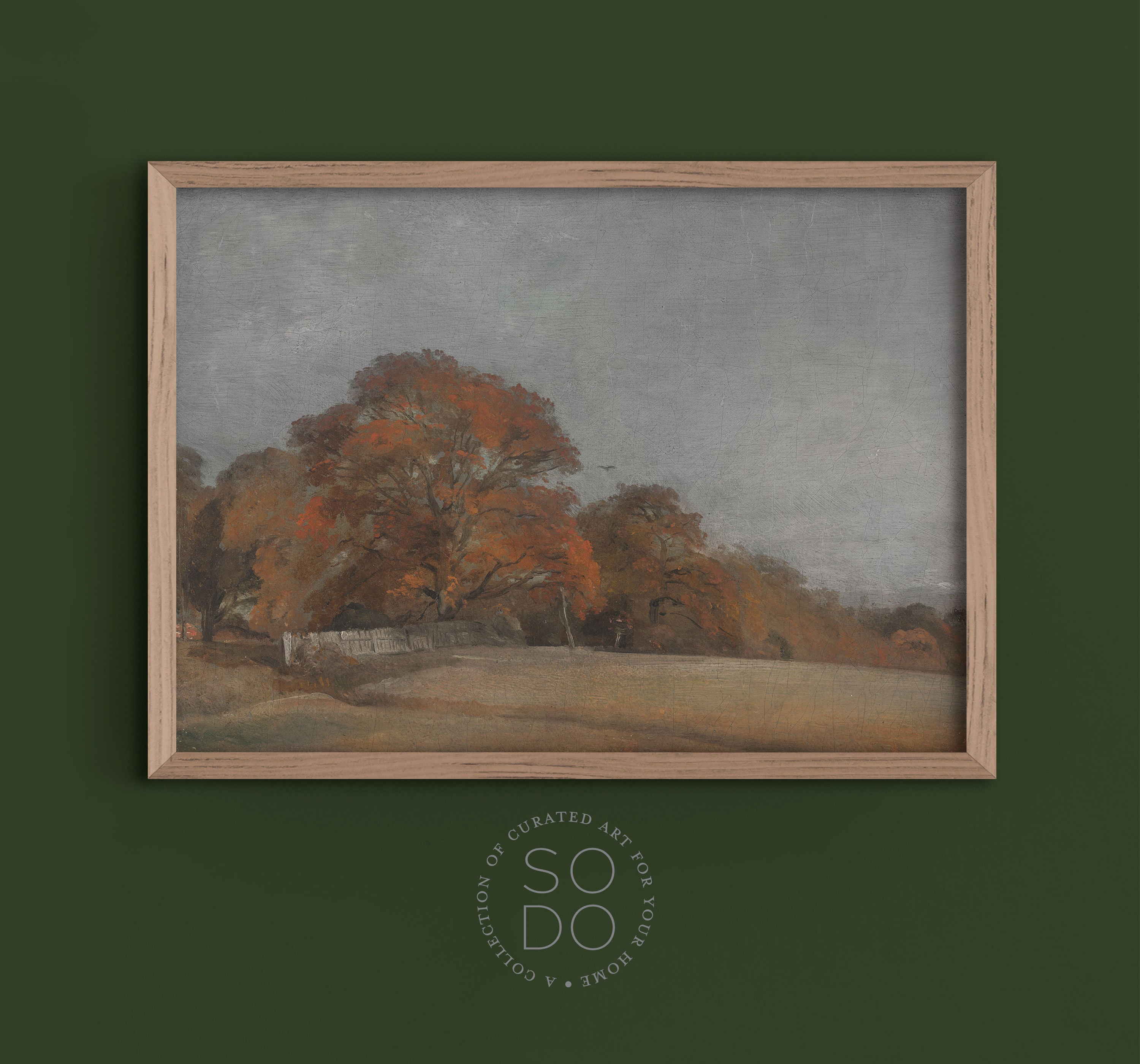 Digital Download of Country Rustic Landscape Painting Vintage Autumn ...