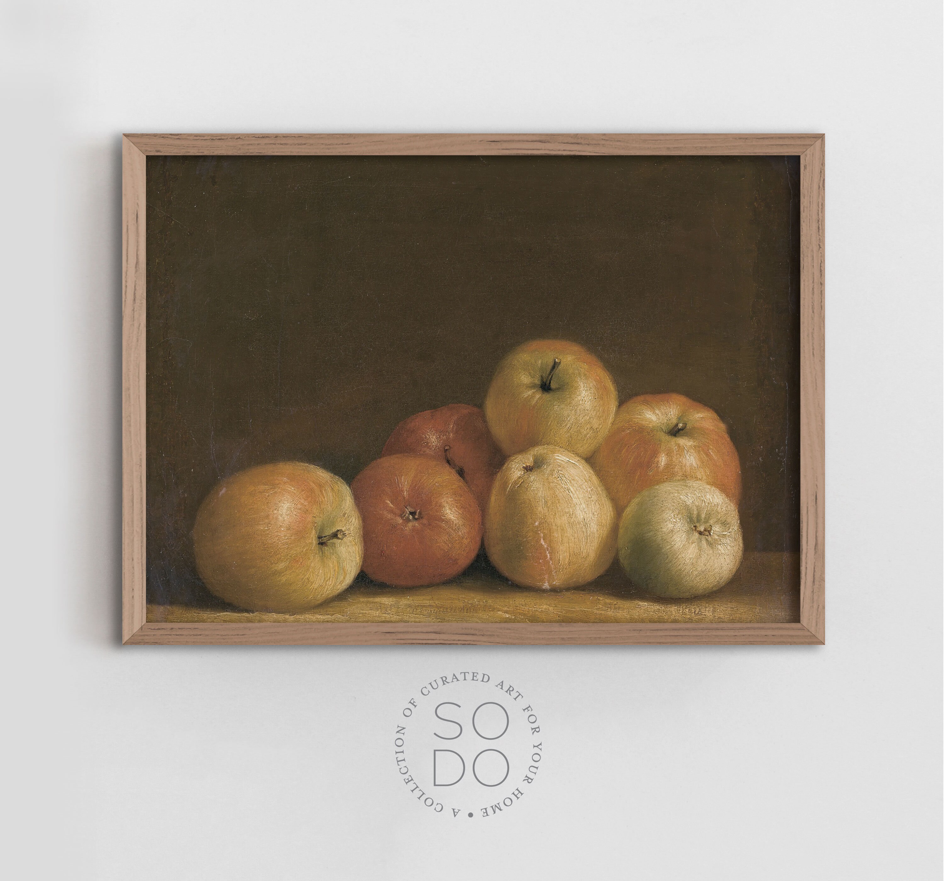 Moody Apples Painting Vintage Apple Art Apples Printable Art Apple ...