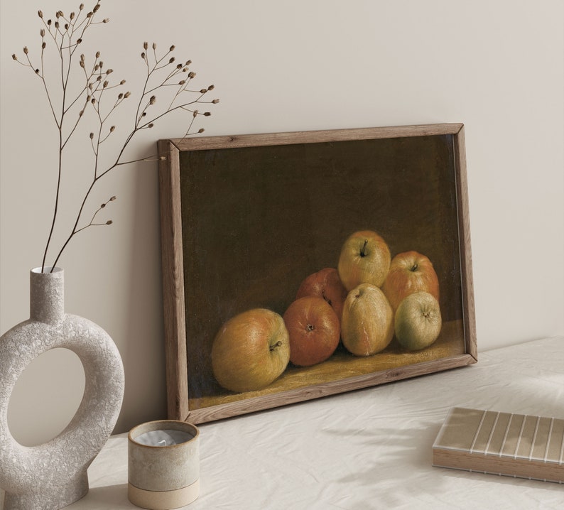 Moody Apples Painting | Vintage Apple Art | Apples Printable Art ...