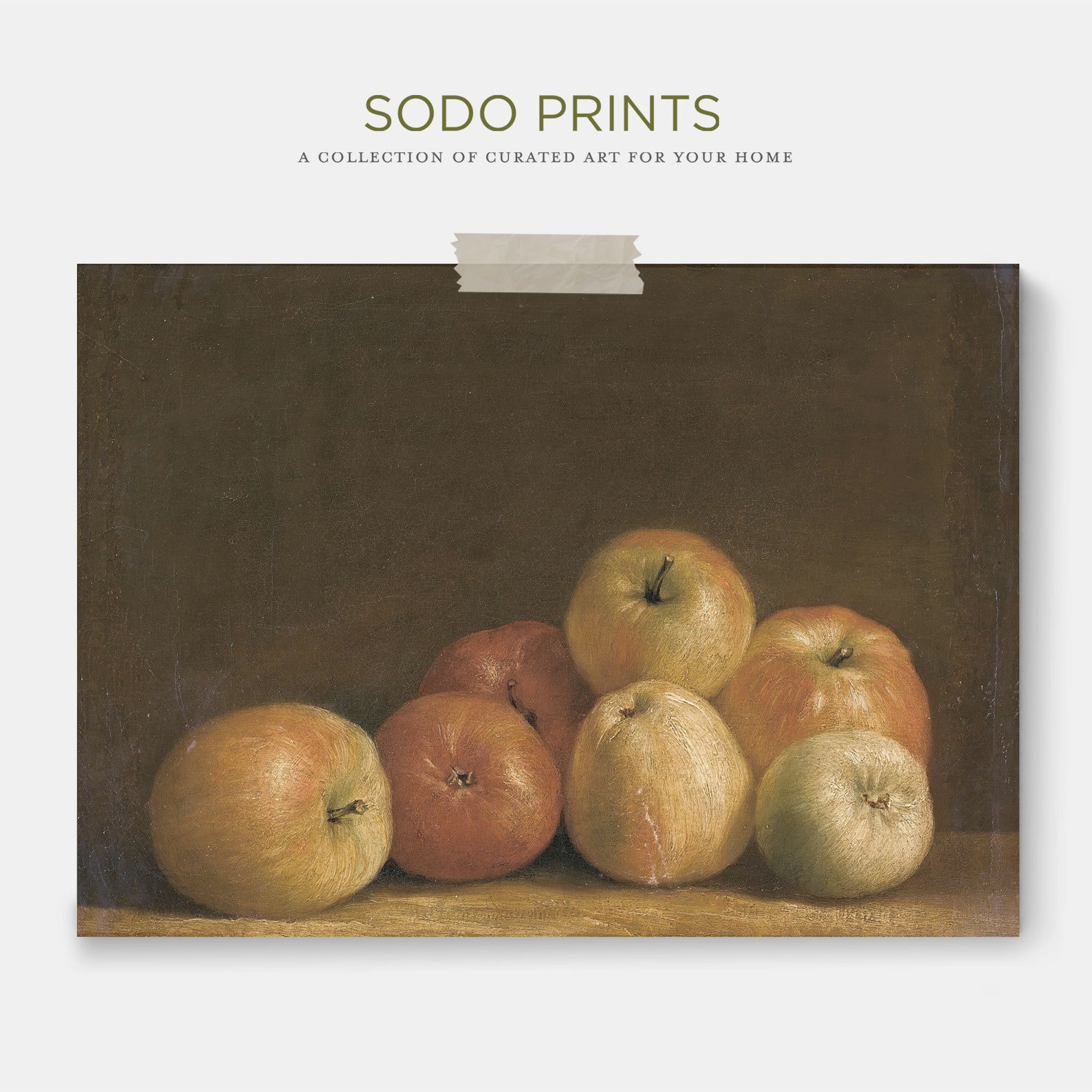 Moody Apples Painting | Vintage Apple Art | Apples Printable Art ...
