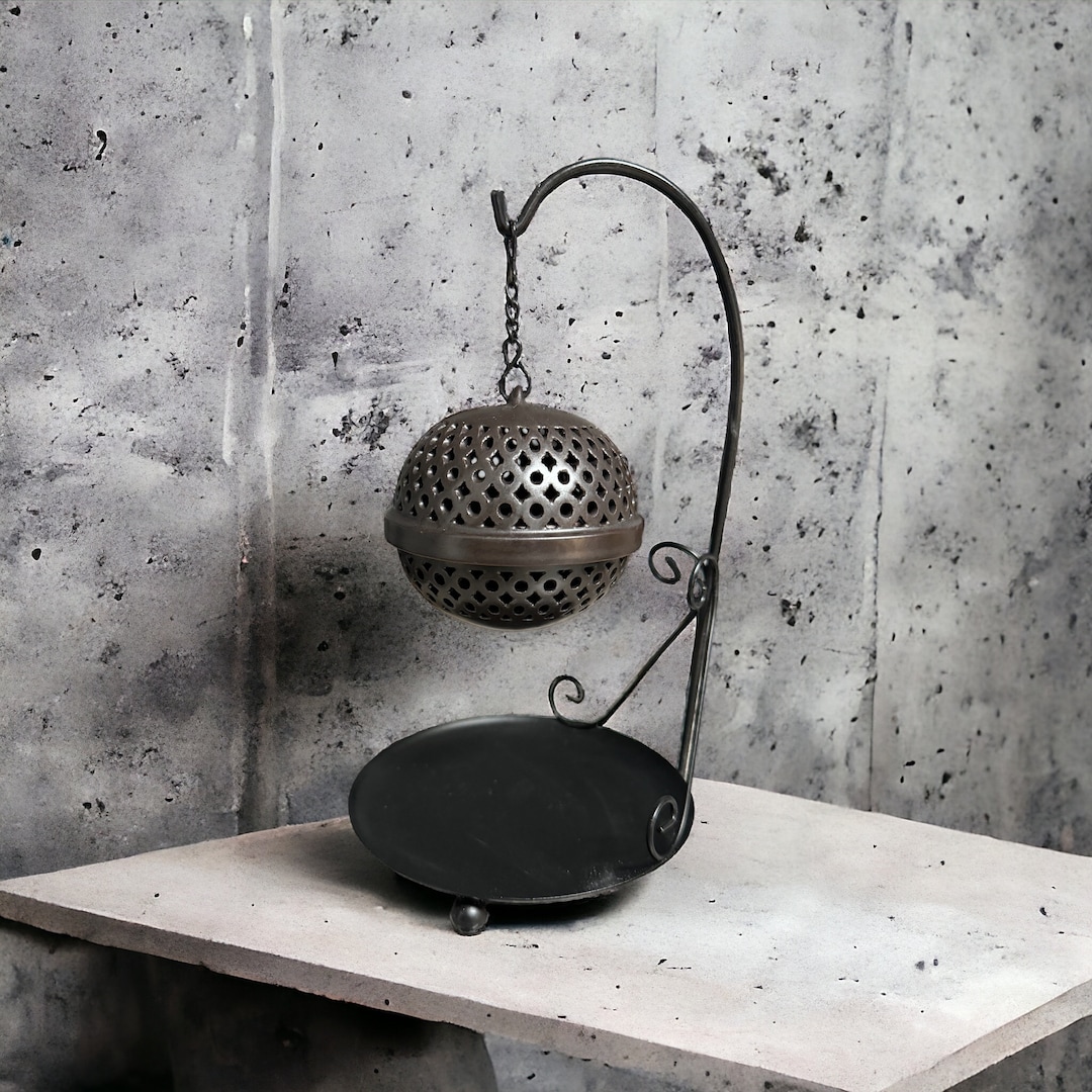 Iron Frame Hanging Ball Incense Burner, - Etsy