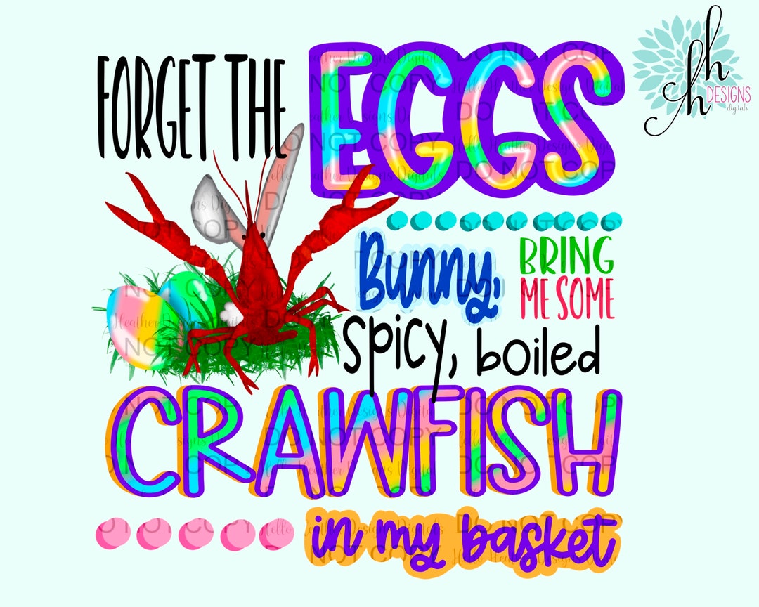 Easter Crawfish in My Basket Cajun Sublimation Design PNG | Digital ...