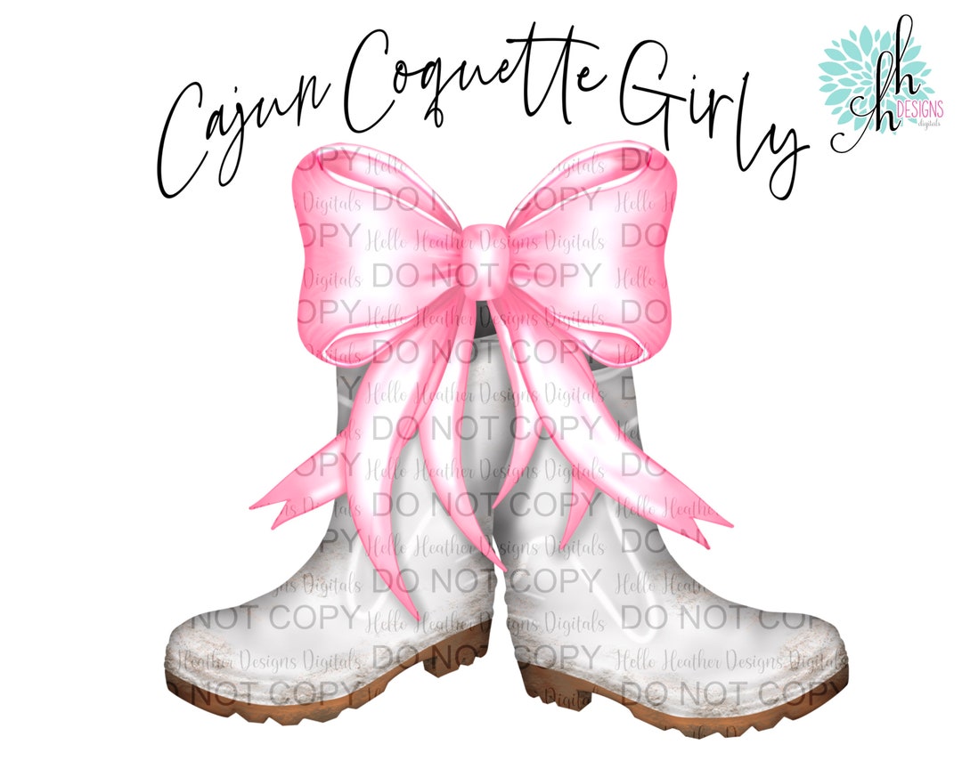 Cajun Coquette Girly Shrimp Boots Louisiana Sublimation Design PNG ...