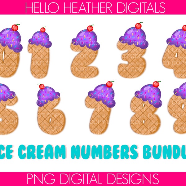 Waffle Cone Ice Cream Font - Etsy