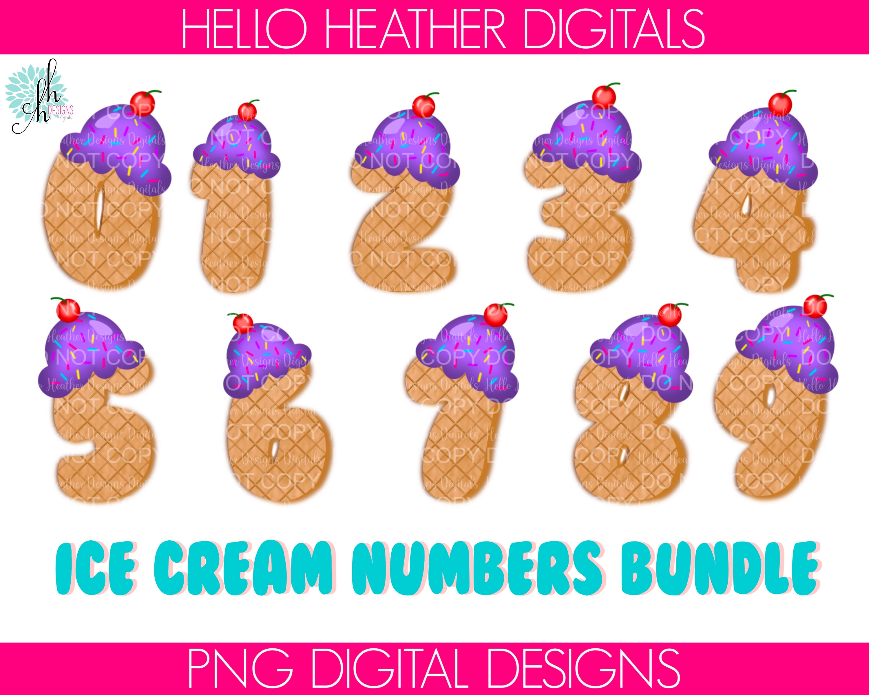 Ice Cream Numbers PNG Clipart | Waffle Cone Ice Cream Party Numbers ...