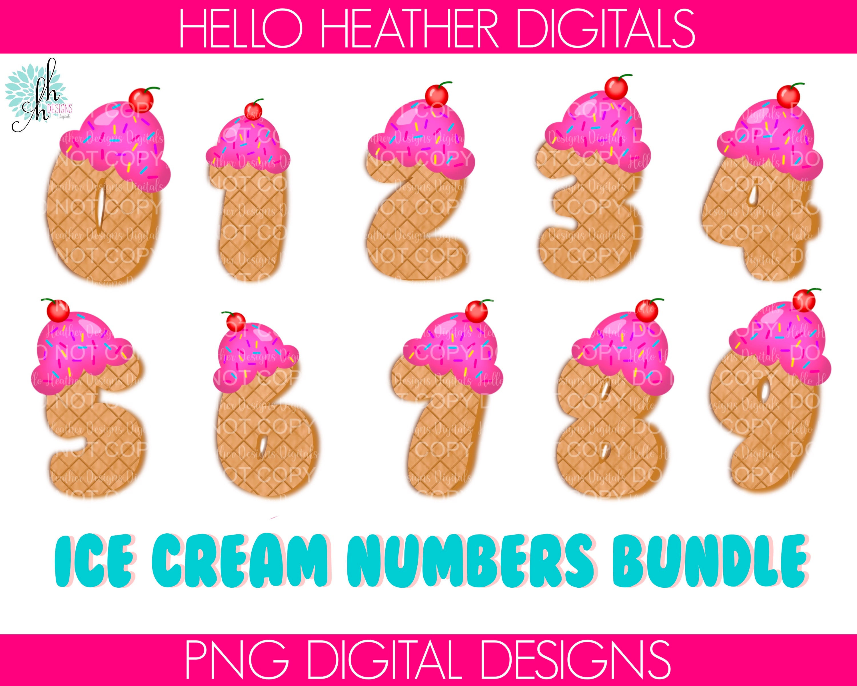 Ice Cream Numbers PNG Clipart | Waffle Cone Ice Cream Party Numbers ...