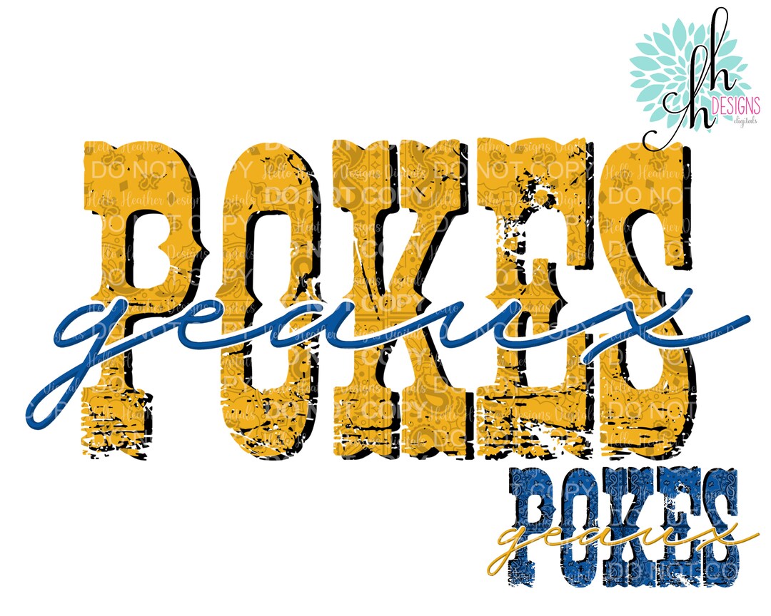 Geaux Pokes Blue & Gold Sublimation Design PNG | Digital Download - Etsy